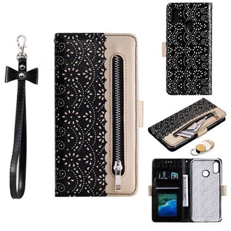 Luxury Lace Zipper Stitching Leather Phone Wallet Case For Huawei Y Y Prime Y