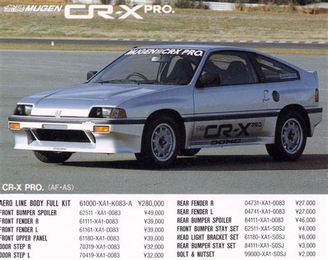 Mugen Pro Cr X Gen1 Full Kit Original Catalogue