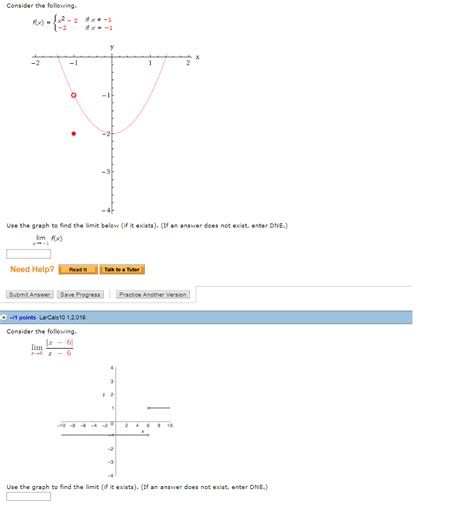Solved Consider The Following If X 1 Use The Graph To Find