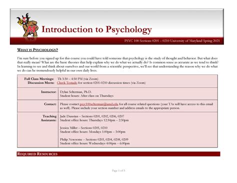syllabus psyc 100 selterman spring 2021 introduction to psychology