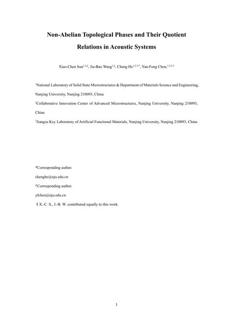 Pdf Non Abelian Topological Phases And Their Quotient Relations In