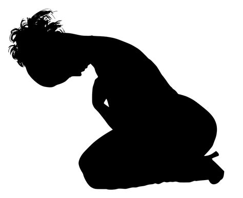 SVG 무릎 꿇는 여자 소녀 무료 SVG 이미지 및 아이콘 SVG Silh
