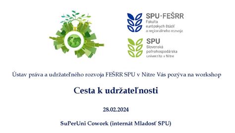 Cesta K Udržateľnosti Veda Na Dosah