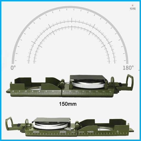 Tactical Training Compass With Multifunctional Sightings Navigation For