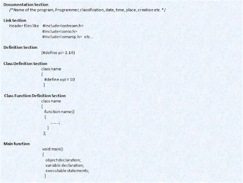 Bansals Wiki Structure Of C Oops Program