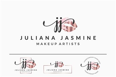 Initial Letter Jj J Logo For Lip Kiss Lipstick Makeup Vector Design