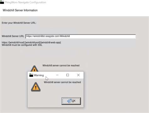 Cs341241 Navigate Configurator Fails With Error Windchill Server Cannot Be Reached While