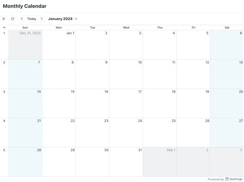 Printable Blank Calendar Teamup