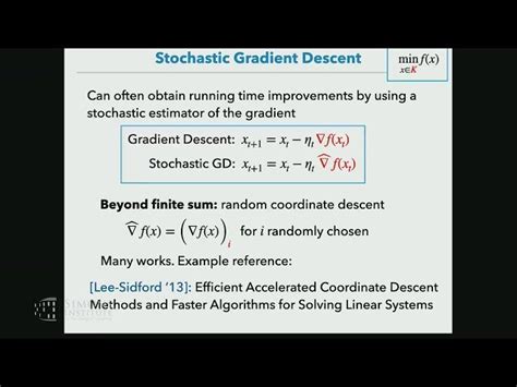Free Video Optimization First Order Methods Part 1 From Simons Institute Class Central