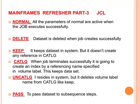 Mainframe Jcl Exec And Dd Statements Part 3 Pptx Programming Languages Computing