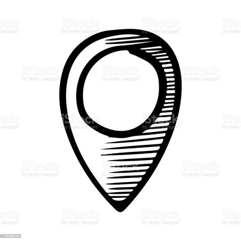 손으로 그린 좌표 위치 지점 Gps 낙서 아이콘은 흰색 배경에 격리 벡터 그림입니다 0명에 대한 스톡 벡터 아트 및 기타 이미지