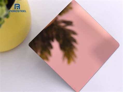 Hoja De Acero Inoxidable Con Espejo Dorado 304 PVD 1 Ferosteel