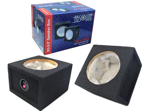 Absolute Empty 6 5 Speaker Square Box Enclosure Black Speaker Terminal
