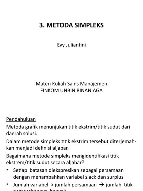 3 Metode Simpleks Pdf