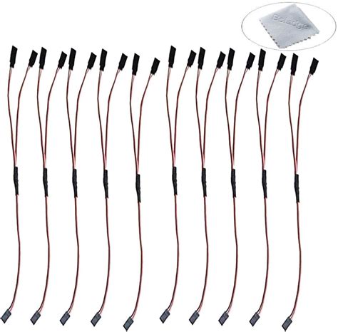 Boladge Pieces RC Servo Extension Lead CM Male To Female Servo Y Cable Pin JR Male Plug