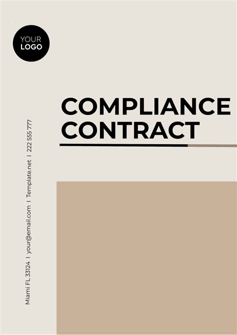 Free Compliance Contract Template To Edit Online
