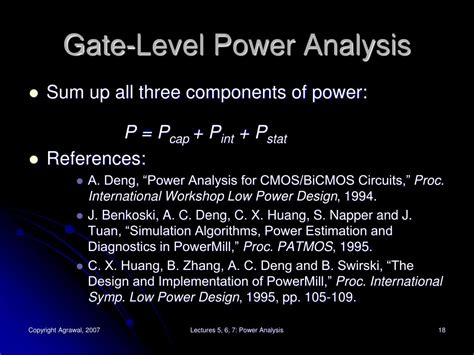 PPT CSV881 Low Power Design Gate Level Power Analysis PowerPoint Presentation ID 6565175