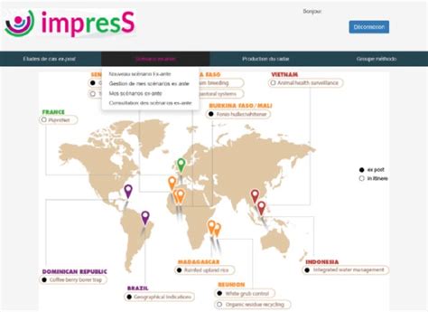 Creating A New Ex Ante Scenario In The Impress Interface Download Scientific Diagram