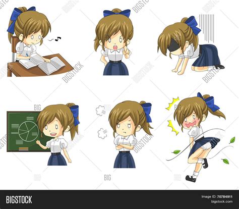 Cute Thai Schoolgirl Vector And Photo Free Trial Bigstock