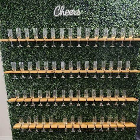 Grass Champagne Wall Event Decorations Blue Lime Events