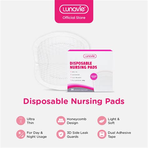 Lunavie Anti Leak Disposable Nursing Pads 36 Pcs Pelapik Bra Pad