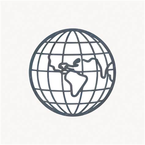 Minimalist Globe Icon Vector Illustration Premium Ai Generated Vector