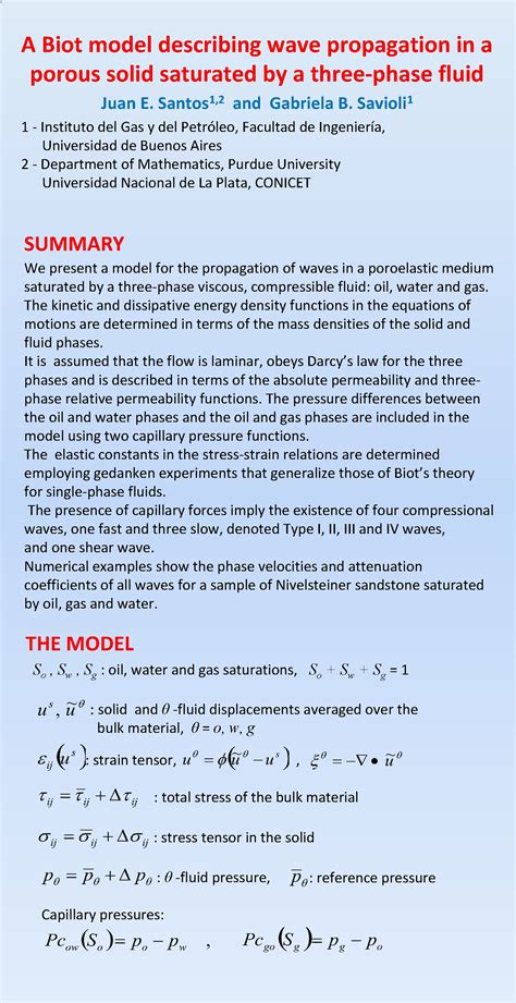 A Biot Model Describing Wave Propagation In A