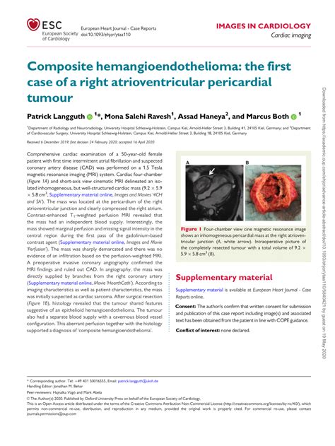 Pdf Composite Hemangioendothelioma The First Case Of A Right