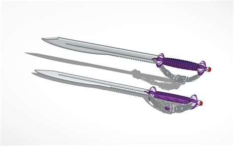3d Design Twin D Guard Fantasy Short Swords The Devils Tears Tinkercad