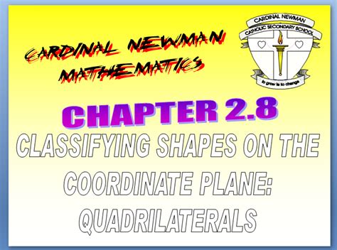 Chapter 2 8 Part 2 Classifying Shapes On The Coordinate Plane