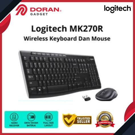 Jual Logitech Mouse Keyboard Mk270r Wireless Combo Full Size Garansi 3 Thn Shopee Indonesia