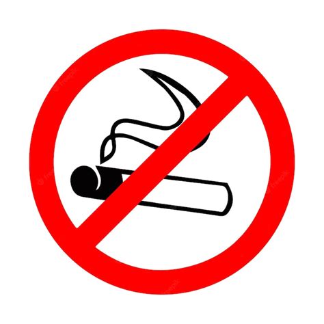 Premium Vector Do Not Smoke With A Red Prohibited Sign And A Flat