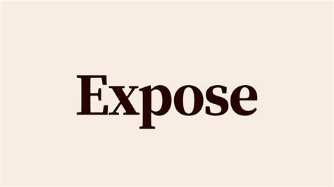 Expose Meaning And Definition YouTube