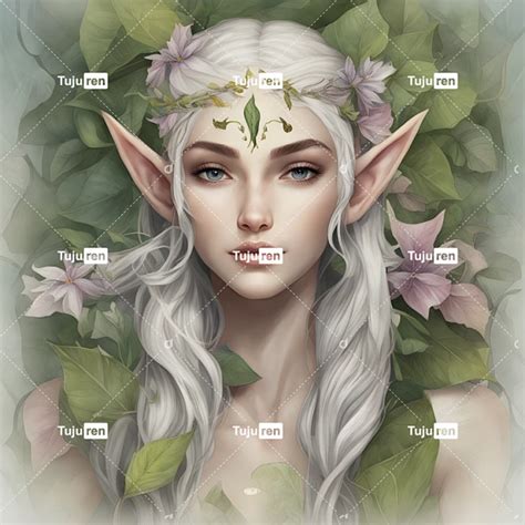 美丽 精灵 耳朵 自然 幻想 神秘 Ai产生的 小精灵 Fae 花瓣网