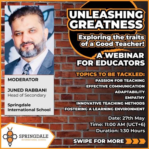 Juned Rabbani On Linkedin Calling All Educators Springdale