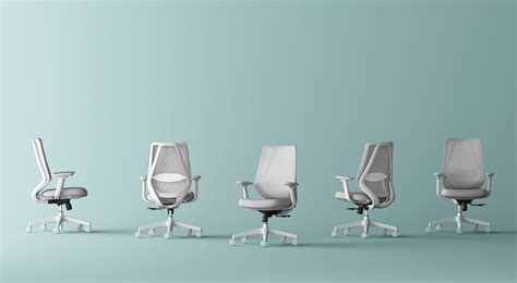 Quinn White Grey Task Chair Profile Systems