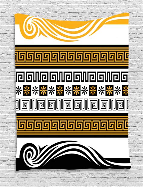Greek Key Tapestry Neoclassical Borders Collection Meander Pattern And