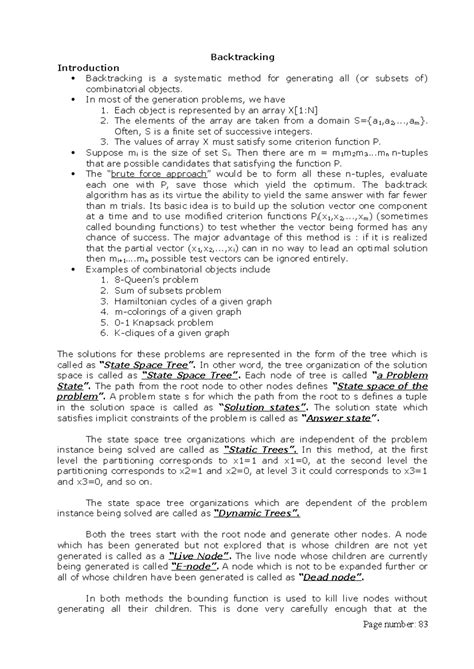 Chap6 Backtracking Backtracking Introduction Backtracking Is A Systematic Method For