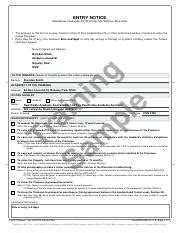 CPPREP4123 Entry Notice Template COMPLETED Pdf ENTRY NOTICE