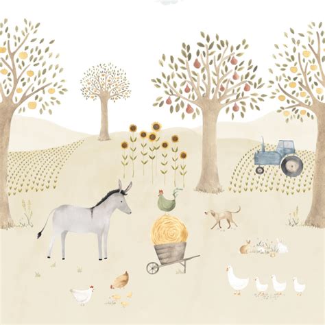 Panoramique The Farm Adventures Âne 200x280 Cm Once Upon A Time