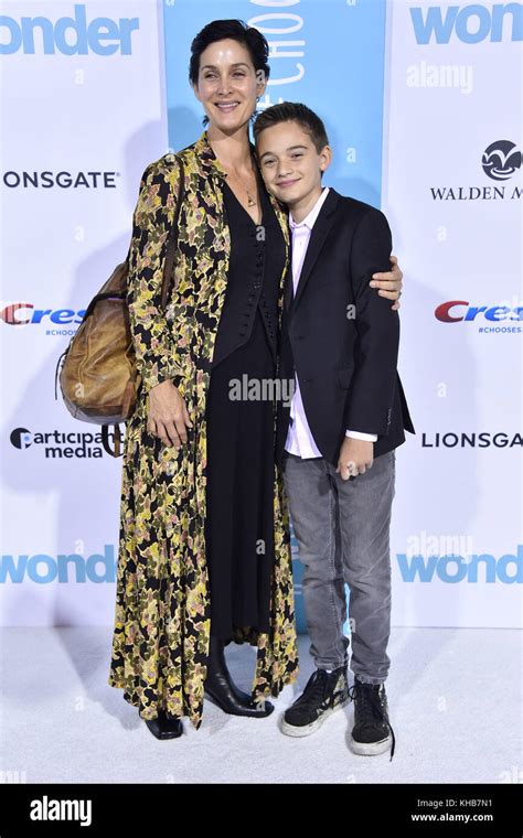 Westwood California Usa 14th Nov 2017 Carrie Anne Moss And Jaden
