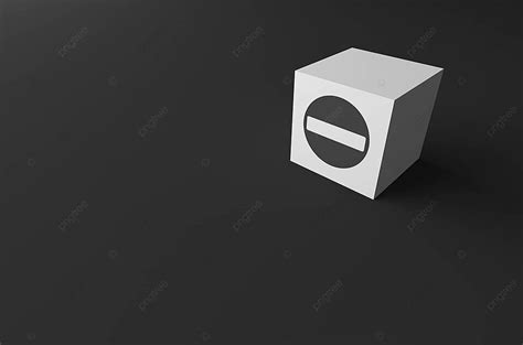 Nền Khối Lập Phương Màu Trắng Với 3d Kết Xuất Biển Báo Hướng Dẫn Sử