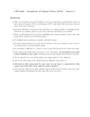 Foundations Of Computer Science Exam Multiple Choice And Short