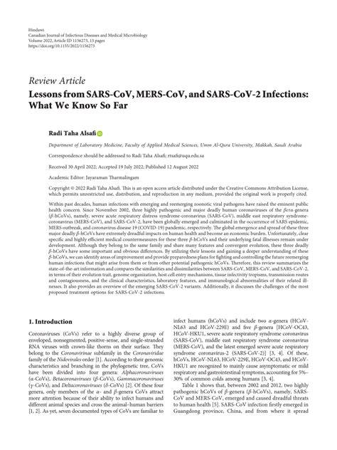 Pdf Lessons From Sars Cov Mers Cov And Sars Cov 2 Infections What