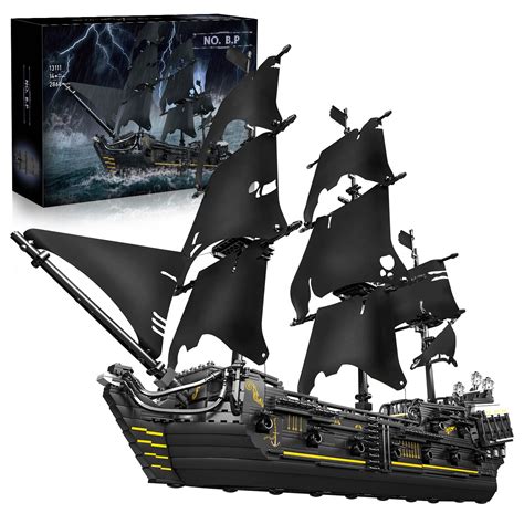 Mozewa Black Pearl Pirate Ship Technology Ship Building Block Set