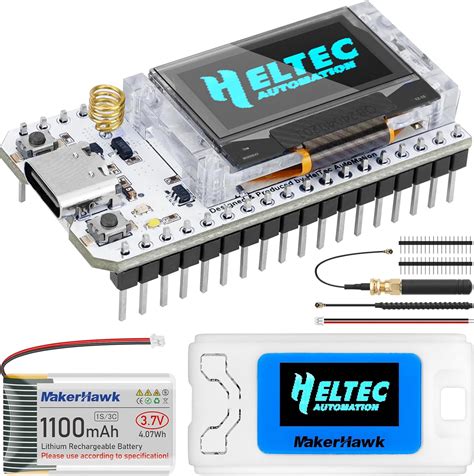Esp32 Lora V3 Development Board 1100mah Battery N30 Protect Case Set With