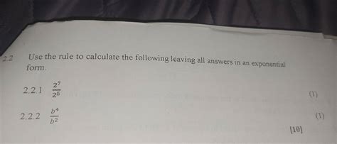 Solved 22 Use The Rule To Calculate The Following Leaving All Answers