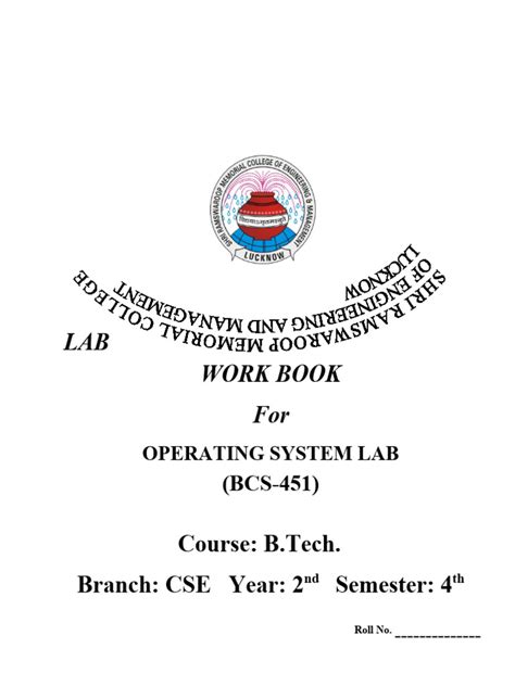 Btech Index And Front Page Lab G 308 Pdf