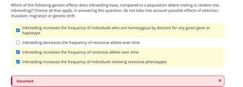 Solved Which Of The Following Genetic Effects Does