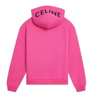 Celine Hot Pink Hood Logo Hoodie